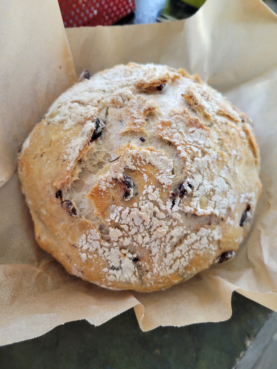 Rosemary Olive Artisan Bread – Huckleberry Moose