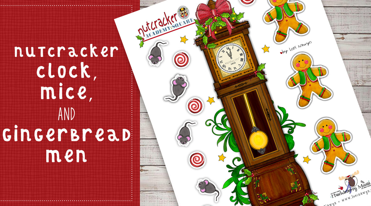 DIY Digital Download - Nutcracker Clock, Mice and Gingerbread Men ...